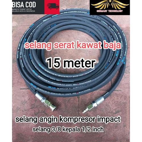 Jual selang angin kompresor impact selang 3/8 panjang 15 meter selang ...