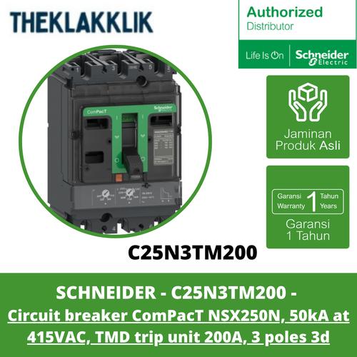 Jual SCHNEIDER - C25N3TM200 - Circuit breaker ComPacT NSX250N, 50kA at ...