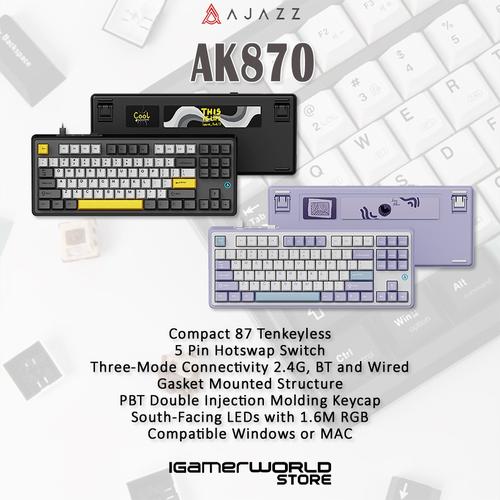 Jual Ajazz AK870 TKL Mechanical Keyboard 3-Mode RGB - THE FOG SEA, GIFT SW - Kota Bekasi ...