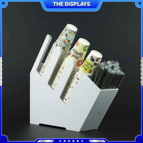 Jual Rak Paper Cup PVC Single Bar 3 Slot + 1 Straw Slot - Kab. Bantul ...