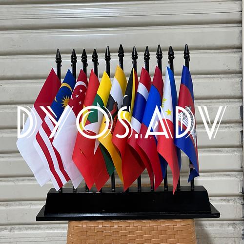 Jual bendera negara meja tiang Lubang 11 satu set - Tiang + bendera ...