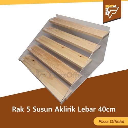 Jual Rak Kayu 5 Susun Akrilik BENING Kayu Aesthetic Display Action ...