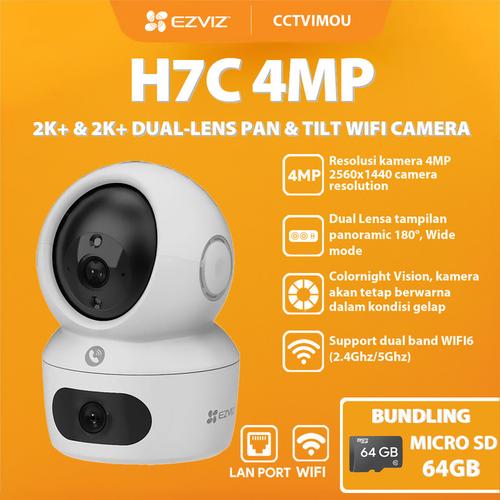 Promo Ezviz H7C Dual Lens CCTV Wifi Indoor 2K / 8mp 4mp + 4mp IP Camera ...