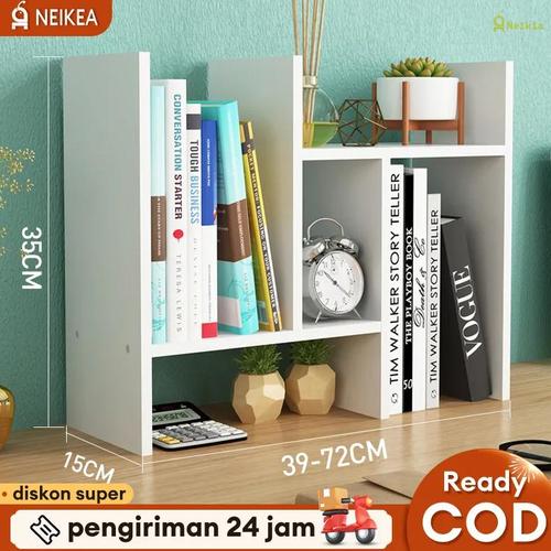 Jual Rak Buku Atas Meja Rak Portable Minimalis Meja rak buku kokoh - 1 ...