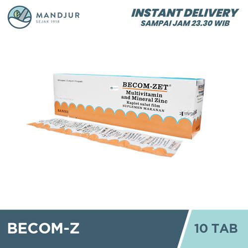 Jual Becom-Zet Strip 10 Kaplet - Suplemen Multivitamin dan Mineral ...