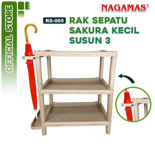 Promo NAGAMAS Rak Sepatu Sakura Kecil Susun 3 / Rak Sepatu 3 Susun ...