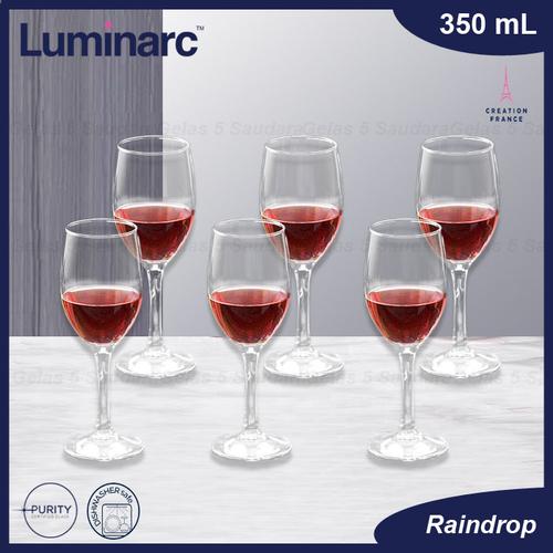 Jual 1 SET 6 PCS Gelas Luminarc Raindrop 350mL/Luminarc Gelas Kaki ...