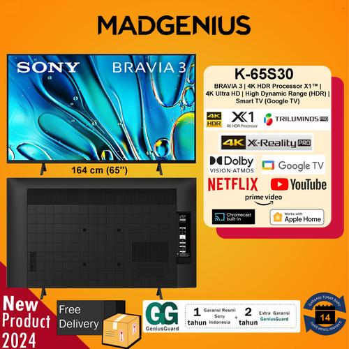 Promo SONY Original LED TV Sony K-65S30 / K65S30 / K 65S30 BRAVIA 3 4K ...