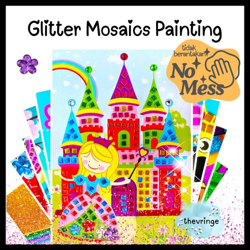 Promo DIY Glitter Mosaics 3D Painting Prakarya anak TK SD menempel ...