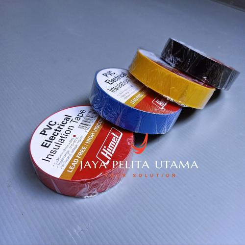Jual isolasi listrik 0.13x3/4" x20m warna black-red-blue-yellow Himel ...