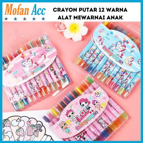 Jual Crayon Putar 12 Warna Color Crayons Alat Menggambar Dan Mewarnai ...