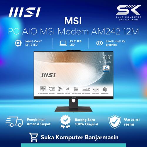 Jual PC AIO MSI Modern AM242 12M /Core i3-1215U/8GB/512GB SSD/23.8"/W11 ...