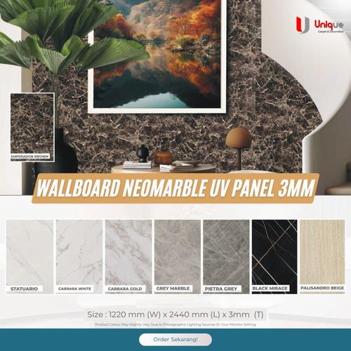 Jual UV Panel Marble Sheet Neo Marble Dinding Marmer 3mm / UV Marmer ...