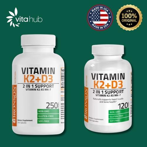 Promo Vitamin K2 D3 Bronson 5000IU - 5000IU 120CAPS - Jakarta Barat - Vita Hub | Tokopedia