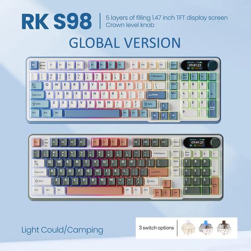 Jual Royal Kludge RK S98 96% Top Mount Mechanical Keyboard Screen ...