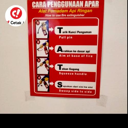 Promo Sticker Cara Penggunaan Apar (Merah) - 15cm x 20cm - Jakarta ...