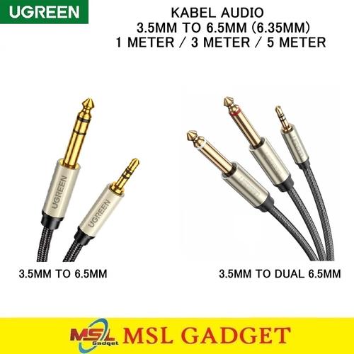 Jual UGREEN Kabel Audio Aux Jack 3.5mm to 6.5mm 6.35mm TRS Stereo - DUAL 6.35MM, 3 METER - Kota ...