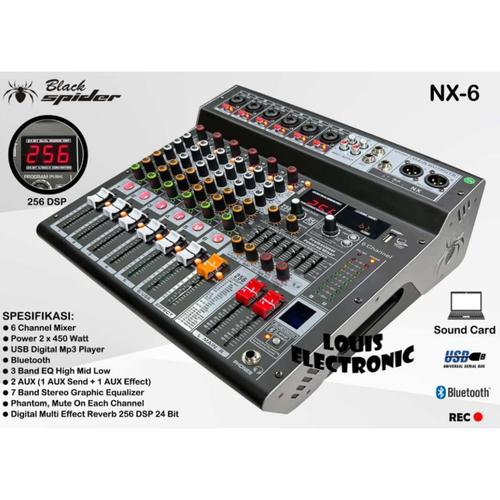 Jual Power Mixer Black Spider NX6 NX 6 NX-6 6 Channel ORIGINAL - Kota ...