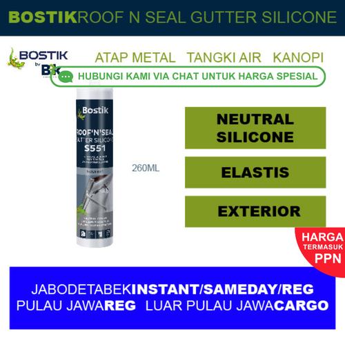 Jual Sealent Bostik Silicone Roof & Gutter S551 silikone atap metal CLEAR - Jakarta Utara ...