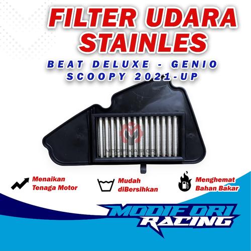 Promo GENIO-FILTER UDARA STAINLES BEAT DELUXE FILTER UDARA RACING ...