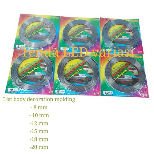 Jual List Body chrome mobil universal ukuran 8mm/10mm/12mm/15mm/18mm ...