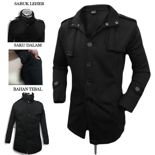 Jual jaket pria coat pria hitam koteu model korea jepang - XL - Kota ...