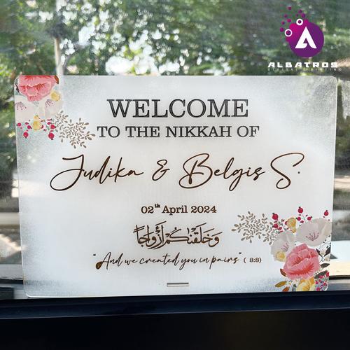 Promo Custom Welcome Sign Grafir Acrylic | Sign Wedding Decoration - A5 ...