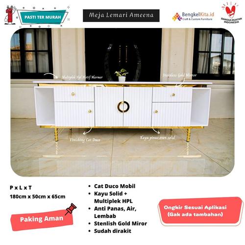 Jual Meja TV Minimalis Ameena | TV Cabinet I Bupet TV minimalis Modern ...