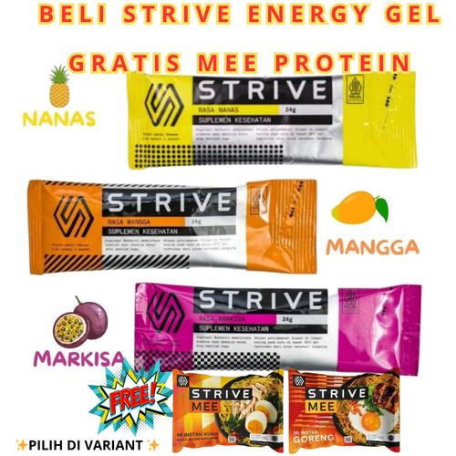Promo STRIVE ENERGY GEL 24g NANAS MARKISA MANGGA supplemen tenaga lari sepeda tri FREE PRODUK ...