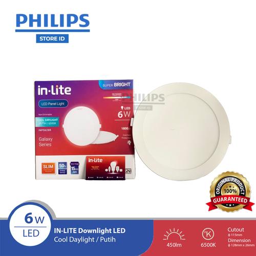 Jual LAMPU PANEL LED DOWNLIGHT BULAT IN-LITE INLITE 6WATT INBOW ...