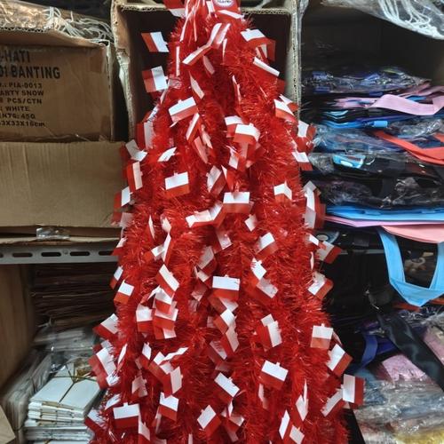 Jual Rumbai merah putih foil hiasan 17 agustus aksesoris agustusan ...