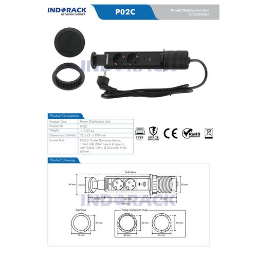 Jual INDORACK power socket-colokan tanam meja-stop kontak-stop kontak ...