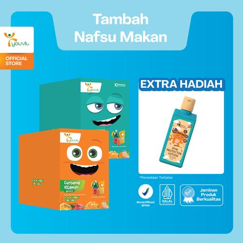 Promo Youvit Curcuma & Vitamin Anak 20 Sachet (2 Box) dengan Curcuma ...