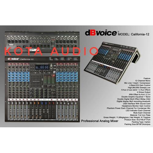Jual Mixer dbvoice California 12 Original 12 Channel dB Voice - Jakarta ...