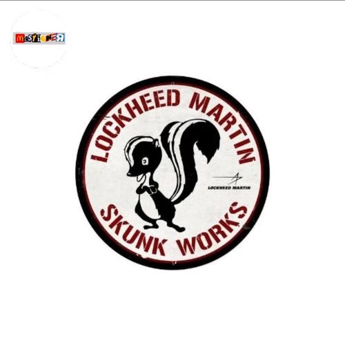 Jual sticker Lockheed Martin skunk works logo rounded stiker aviasi ...
