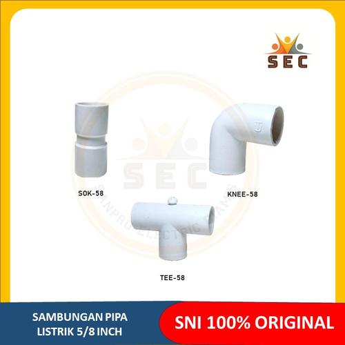 Jual Sambungan Pipa 5/8 Inch Knie Knee Tee Sok Elbow Pipa Listrik 5/8 ...
