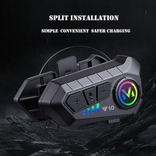 Jual Y10 Bluetooth 5.3 Helm Sepeda Motor Bluetooth intercom Hands Free Call Kit IPX6 Tahan Air ...