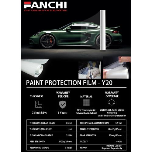 Jual Sticker FANCHI PPF TPU-Y20 Paint Protection Film Glossy 7.5 MIL ...