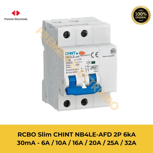 Jual RCBO Slim CHINT NB4LE-AFD 2P 6kA 30mA (6A / 10A / 16A / 20A / 25A / 32A) - Arc Fault ...