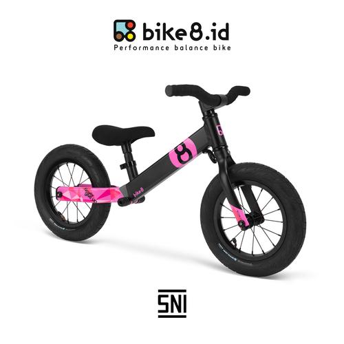Jual BIKE8 S-PRO Balance Bike Pushbike Sepeda Anak - BLACK PINK ...