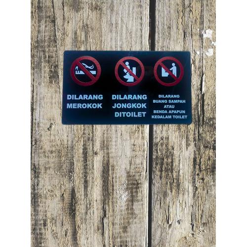 Jual Toilet Sign Custom Akrilik UV Print Laser CUT Signage Peringatan ...