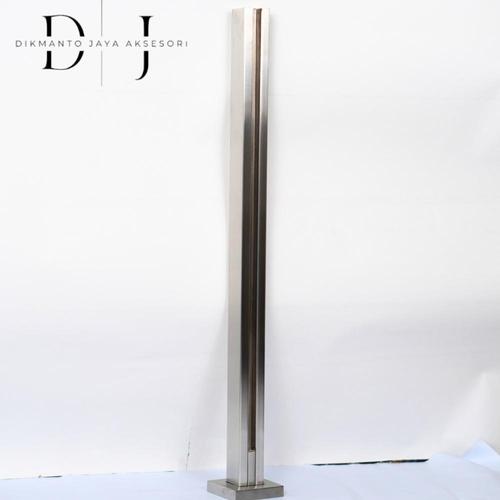 Jual Tiang Railing Kaca Tepi Hollow Stainless Steel 304 Doff Topless ...