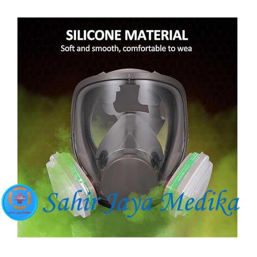 Promo Masker Gas Respirator Full Face Masker Cat Safety Lab Kimia ...