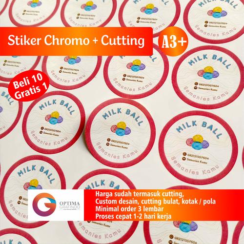 Jual Cetak Sticker Stiker Chromo Kromo Ukuran Per Lembar A3 + Cutting ...