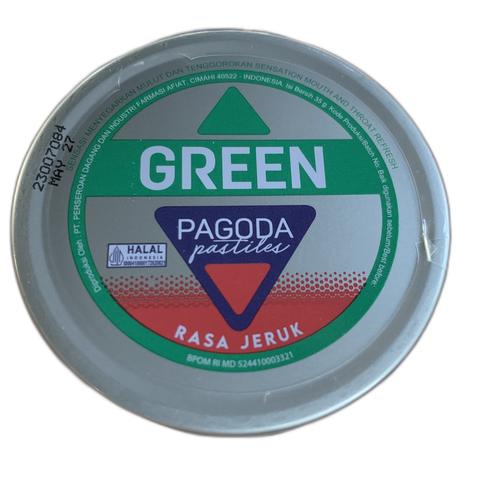 Jual Pagoda Pastiles Green Segitiga Hijau Permen 35 grm - 35 gram ...