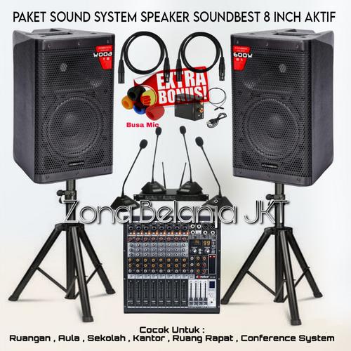 Jual Paket Sound System Ruang Rapat Meeting Speaker Soundbest 8 Inch ...