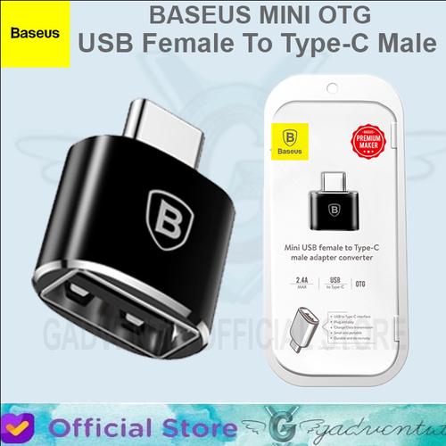 Jual BASEUS Mini OTG USB Female To Type-C Male Adapter Converter CATOTG ...