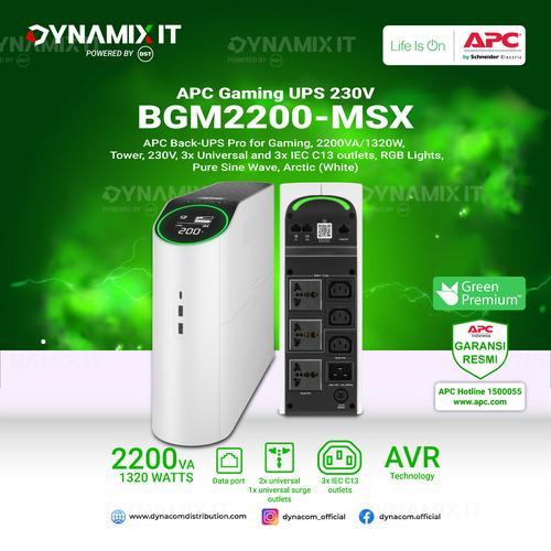 Promo UPS APC BGM2200-MSX 2200VA 1320W Back-UPS Pro Gaming RGB - White ...