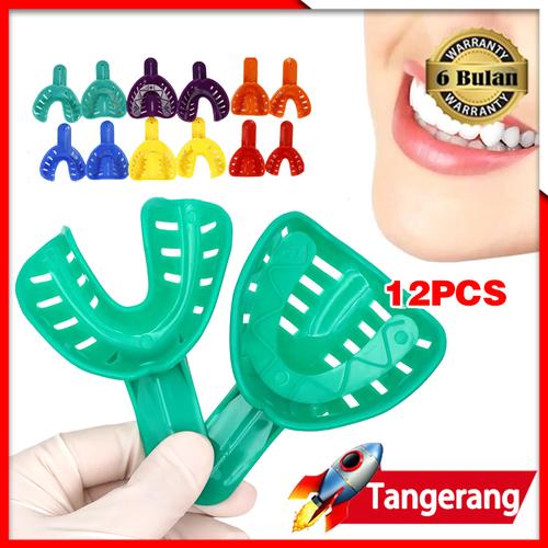 Jual 12pcs/Set Sendok Cetak Gigi Dental Impression Trays Sendok Cetak ...