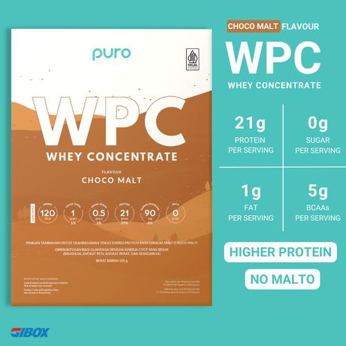Jual PURO WPC Whey Protein Concentrate 600gr - WPC Choco Malt - Kota ...